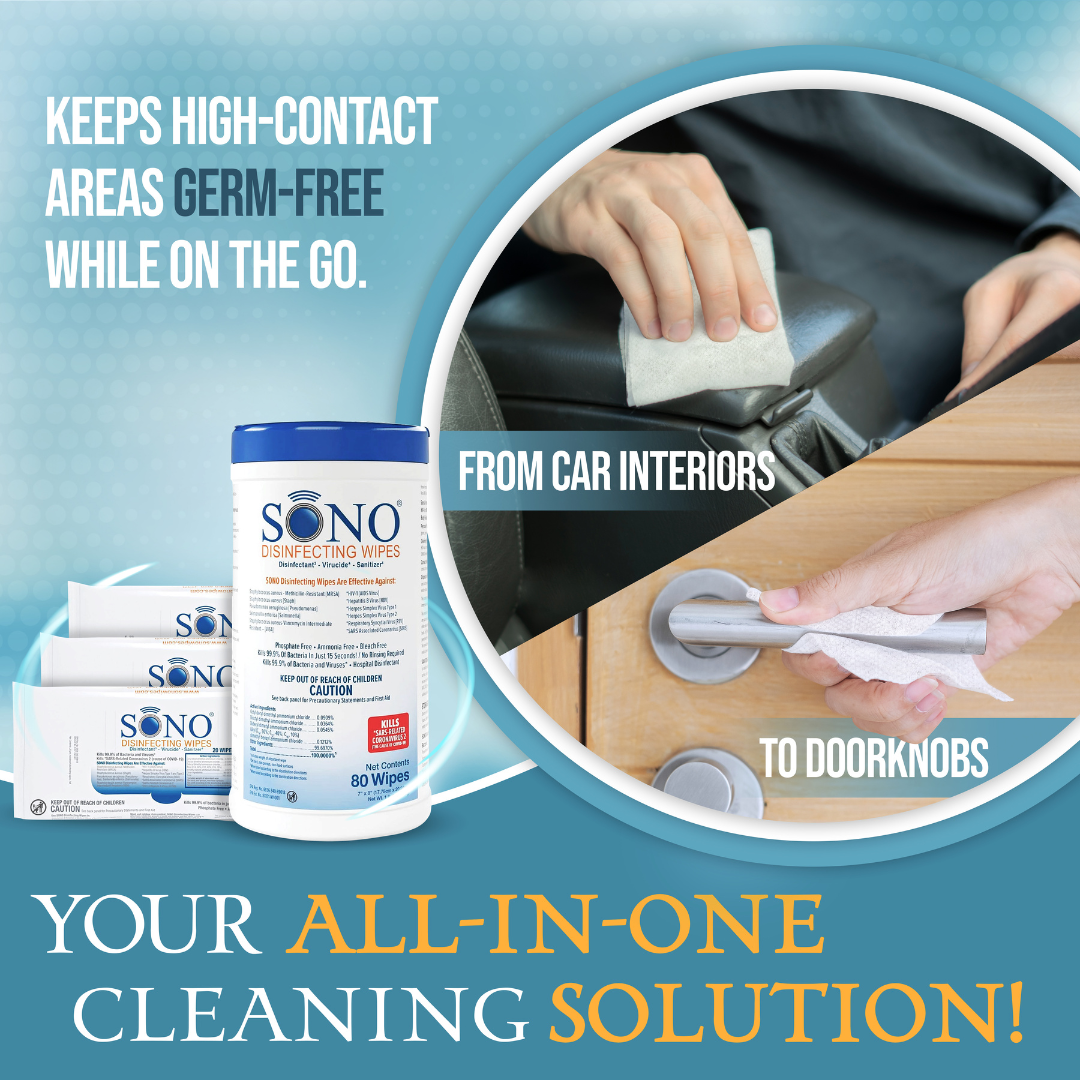 SONO Disinfecting Wipes Home Safety Bundle - Complete Household Cleaning Kit by SONO Wipes